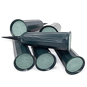Essentially Yours Memorial Floral Vases with Foam Included - (Green, 6 Pack) | Outdoor In Ground Vases with Stakes, for Fresh and Artificial Flowers