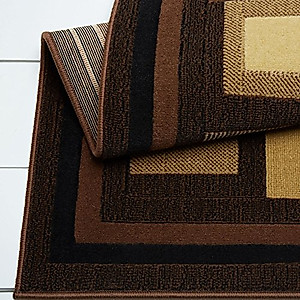 Home Dynamix Catalina Virginia Abstract Area Rug, Geometric Black/Brown 3'3"x5'2"