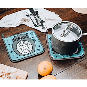 The Nightmare Before Christmas Jack and Sally Kitchen Pot Holders | Set of 2