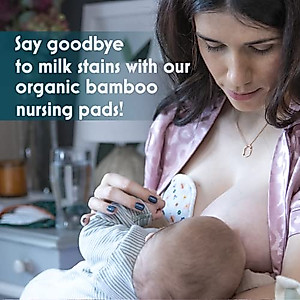 Idaho Jones Washable Reusable Nursing Pads for Breastfeeding - Oeko-Tex Certified Organic Bamboo Breast Pads with Laundry Bag & Waterproof Carrying Bag - Soft Ultra Absorbent Postpartum Pads - 5 Pairs