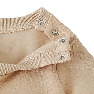 SOBOWO 5t Sweatsuits Toddler Boy Sweatshirt Baby Boys Winter Clothes Long Sleeve Pullover Sweatshirt Pants 2Pcs Kids Winter Outfits Set (Beige, 4-5T)