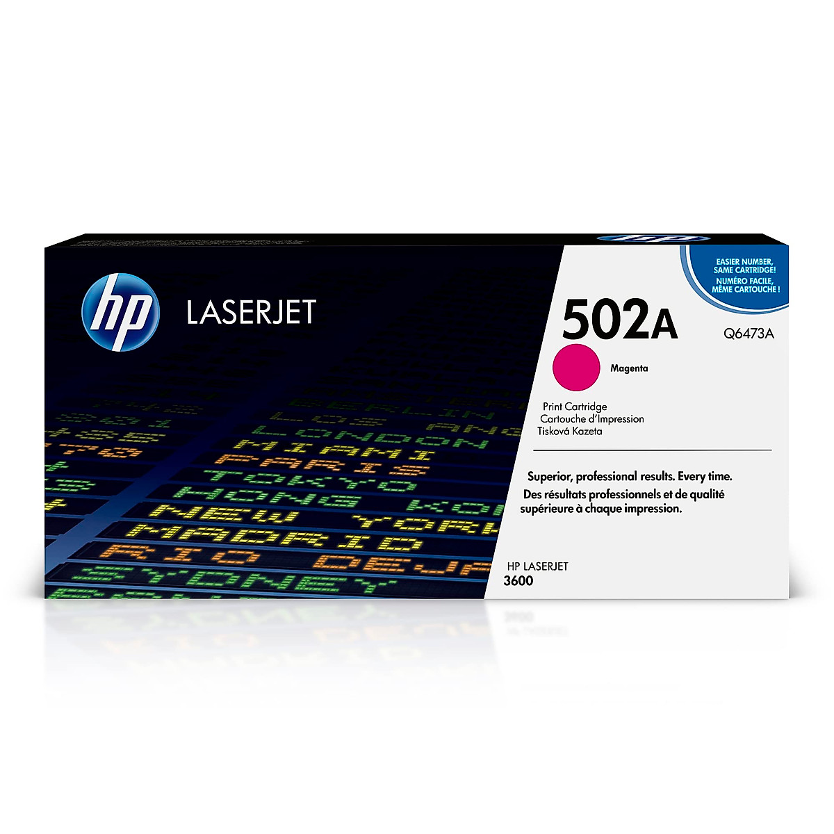 Original HP 502A Magenta Toner Cartridge | Works with HP Color LaserJet 3600 Series | Q6473A