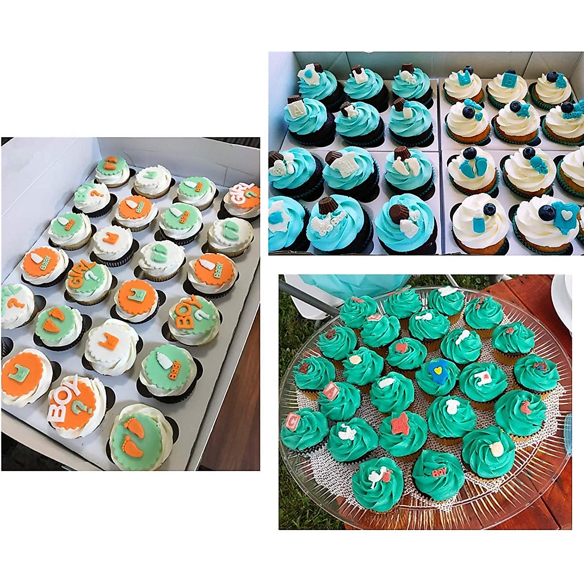 Cute Baby Silicone Fondant Cake Mold Kitchen Baking Mold Cake Decorating Moulds Modeling Tools，Gummy Sugar Chocolate Candy Cupcake Mold(6 PACK )