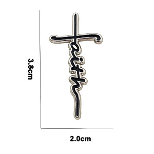 LoneFox Faith Cross Hard Enamel pin Badge Brooch