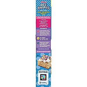 Kellogg's Rice Krispies Cold Breakfast Cereal, 8 Vitamins and Minerals, Rice Krispies Treats, Large Size, Original, 12Oz Box (1 Box)