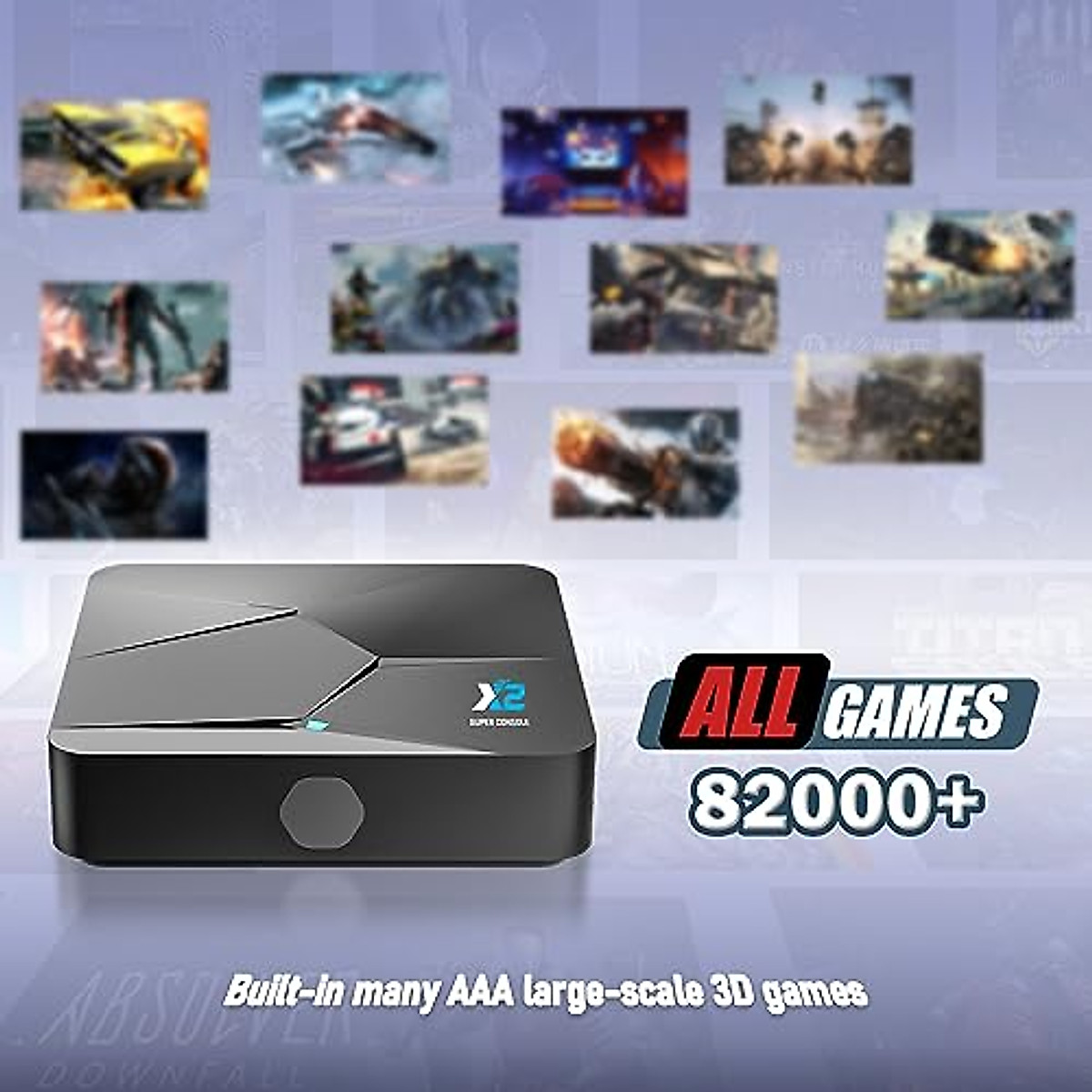 Retro Game Console Retroplay Emulator - Super Console X2 82,000+ Video Games,Emulator Console compatible 60+ Emulators,Dual System,supports 4K UHD,BT 5.0,2.4G+5G,Plug & Play Video Game Console