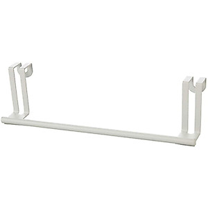 Generic Kitchen Towel Rack Cabinet Door, Cabinet Curved Towel Bar Modern Metal Kitchen Storage Over Bath Towel Holder Bathroom Rack/White