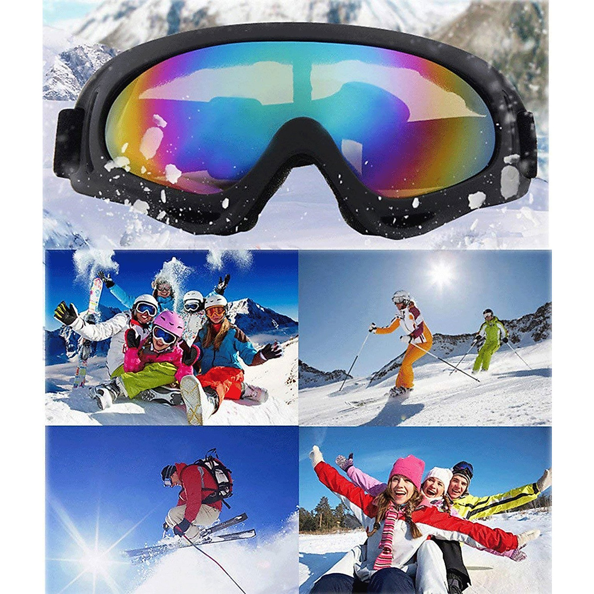 Freestep Mojo Snow Goggles Windproof Motorcycle Cycling Snowmobile Ski Goggles Eyewear Sports Protective Safety Glasses
