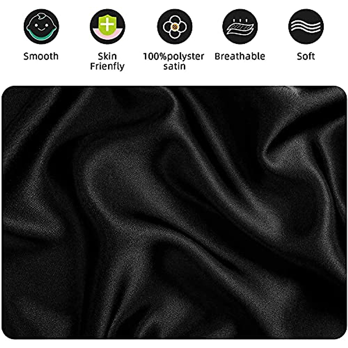 pendali Silk Pillowcase for Hair and Skin, Both Side Silk Pillow Case Health,Soft and Smooth,Beauty Sleep, Bed Pillow Covers with Hidden Zipper, Silk Satin Pillowcase, Queen Size, Pack of 1 Piece