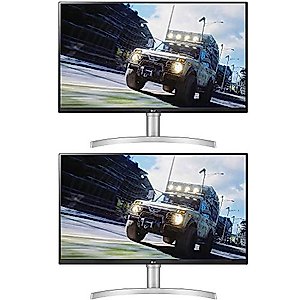LG 32UN550-W 32 inch UHD 3840x2160 VA HDR10 AMD FreeSync Monitor 2 Pack