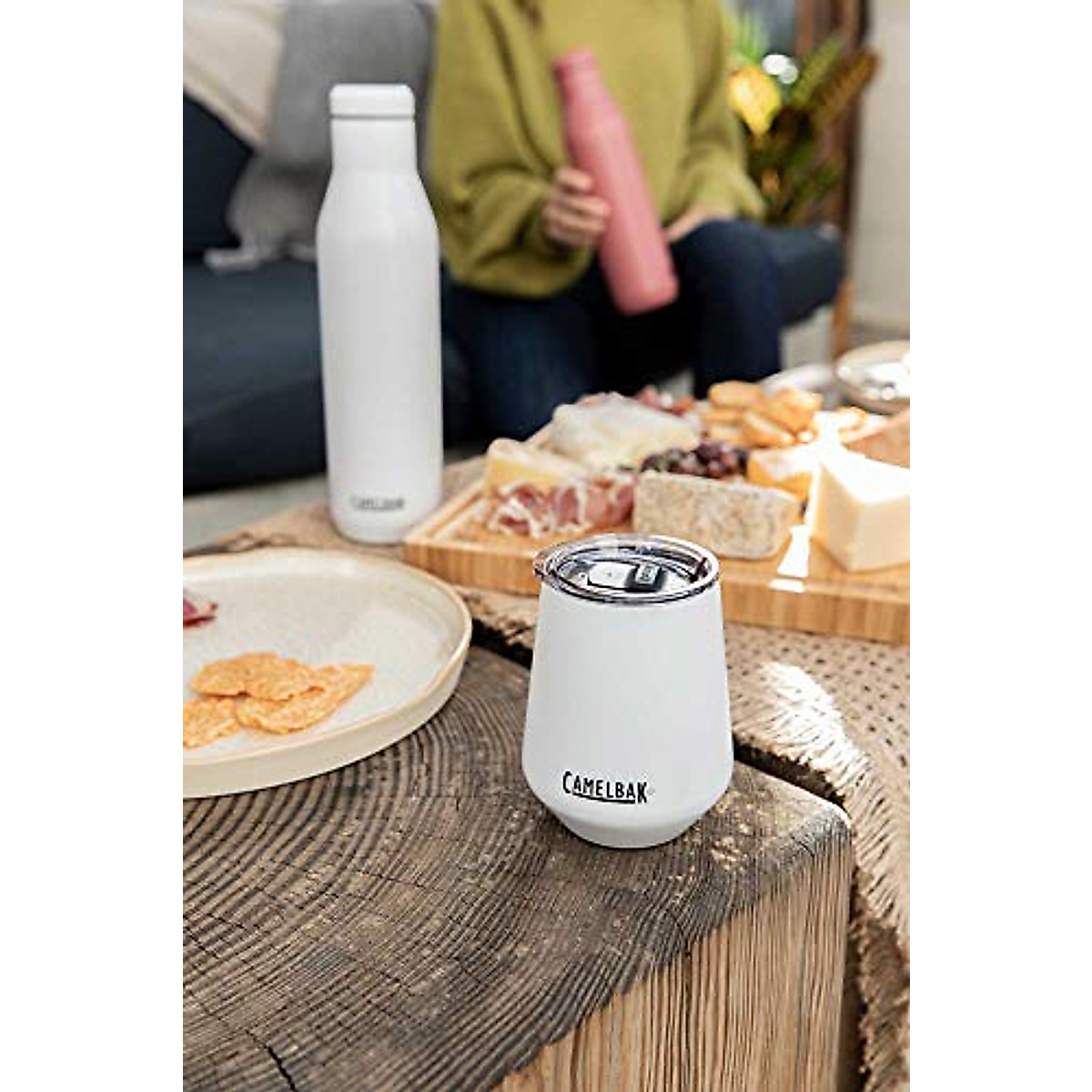 CamelBak Horizon 12 oz Wine Tumbler - Insulated Stainless Steel - Tri-Mode Lid - Black