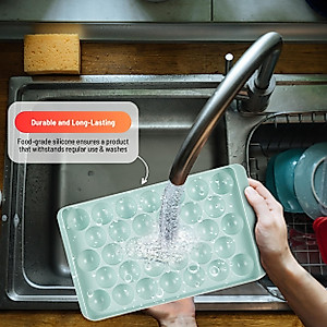 Next Level Home Ice Cube Tray - Ice Tray & Ice Cube Trays for Freezer with Lid and Bin - Sphere Ice Mold - Round Ice Cube Maker - Ice Molds Box