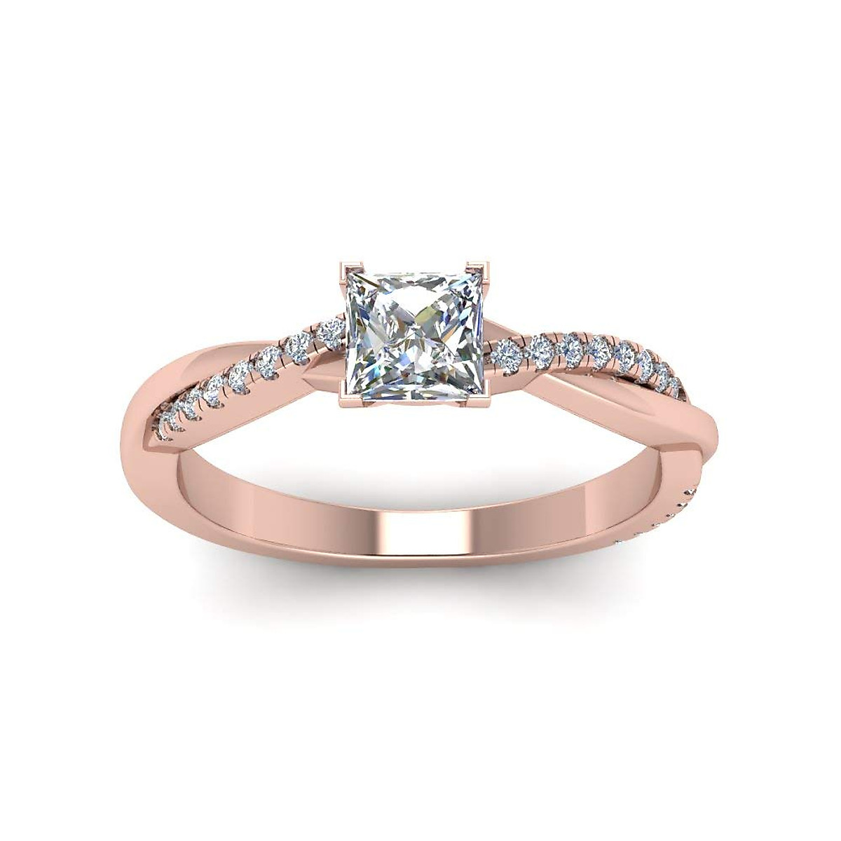 SISGEM Princess Cut Engagement Rings Set for Women,1.84/2.84 CTW Infinity Twist Moissanite Rings Sterling Silver Wedding Engagement Anniversary Set Bands Free Engraved