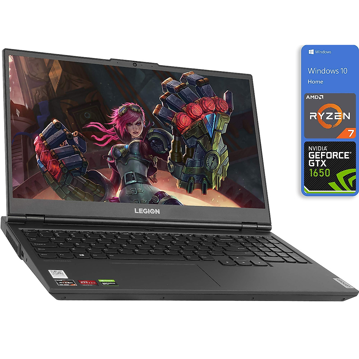 Lenovo Legion 5 Gaming Laptop, 15.6" FHD IPS 250nits 120Hz Screen, AMD Ryzen 7 4800H, 32GB DDR4, 1TB PCIe SSD, WiFi 6, White Backlit Keyboard, USB-C, HDMI, GeForce GTX 1650, Windows 10, TWE Bundle
