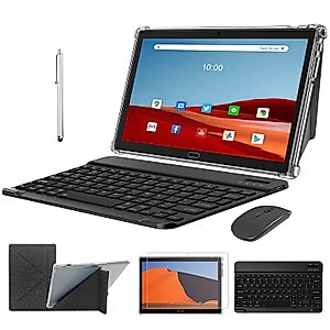10-inch Android 13 Tablet with 4G, 64GB Storage, 13MP Camera, Stylus - Black
