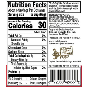 DeLallo Classic Pizzeria-Style Pizza Sauce, 14oz Jar, 4-Pack