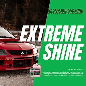 3D Cherry Wax - Deep Gloss, Wet Look Carnauba Car Wax - UV Protection for Dark Paint Colors 16oz.