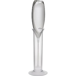 Trudeau Battery Milk Frother,Silver/White,9.5 inch