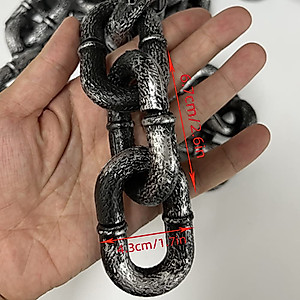 Lodou Halloween Decoration Chain,Plastic Chains Props,Halloween Costume Chain Prison Chain for Halloween Party Decoration Cosplay Accessory (2)