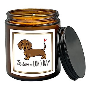 HIWX It's Been a Long Day Wiener Dog Scented Candle, Dachshund Gifts, Dachshund Dog Christmas Candles Gifts For Women Friends Men, Dachshund Wiener Dog Soy Candles For Home Dog Mom Scented 8oz Holders