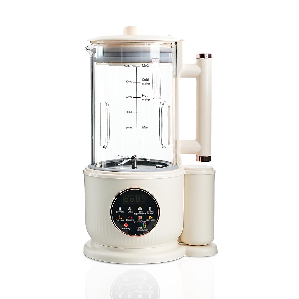 AMERZIS 8 in 1 Nut Milk Maker, 45oz Automatic Soybean Milk Machine for Homemade Almond, Oat, Coconut, Soy, Plant Based Milks and Non Dairy Beverages, with Delay Start/Keep Warm/Boil Water, Cream