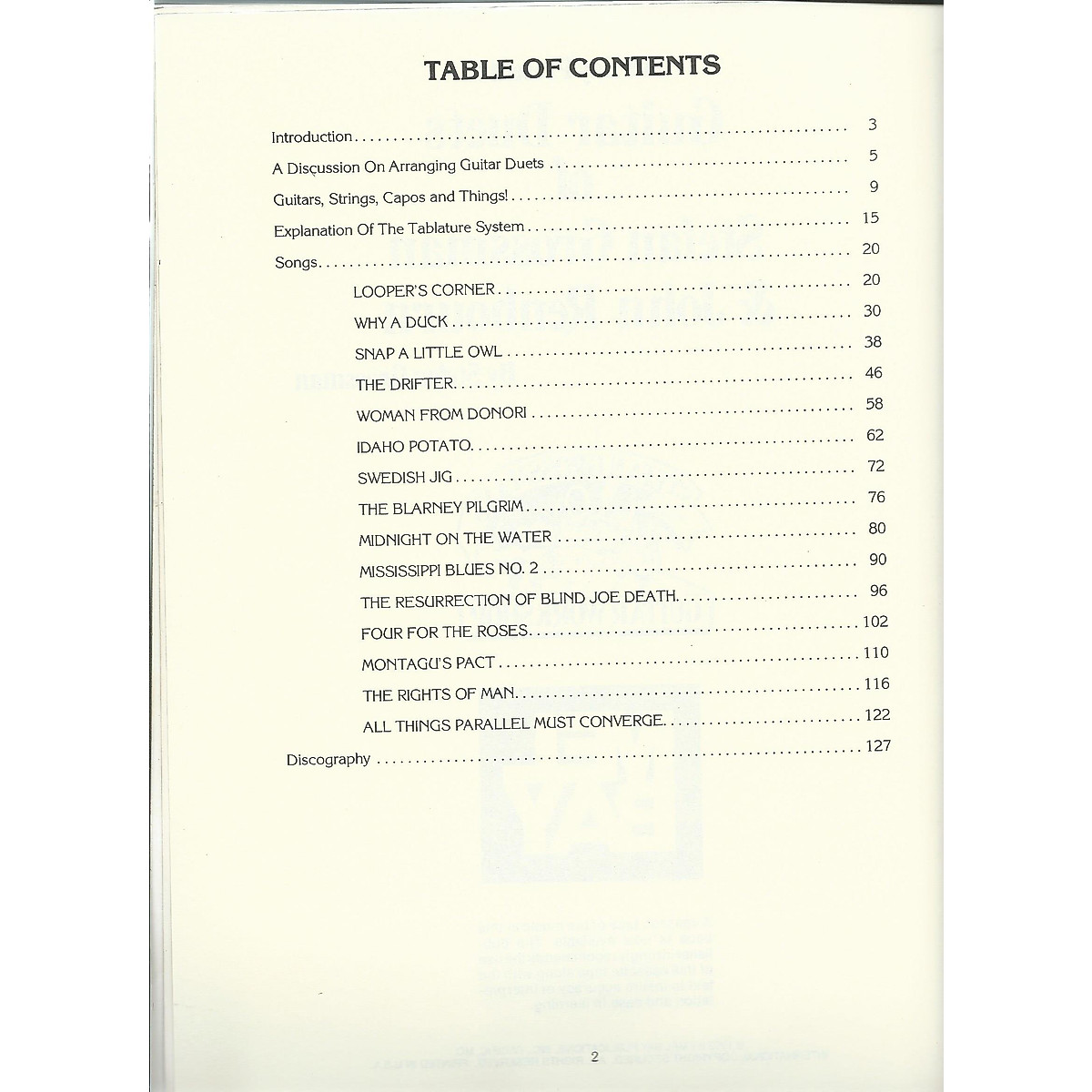 Mel Bay Presents Guitar Duets of Stefan Grossman & John Renbourn