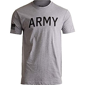 Army PT Style Shirt | U.S. Military Physical Training Workout T-Shirt-(Adult,L)