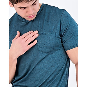 Mens Quick Dry Dri Fit Moisture Wicking Active Wear Workout Running Training Athletic Performance Short Sleeve Crew Pocket T-Shirt Undershirt Essentials Top Tee ropa Deportiva para Hombre-Set 3, XL