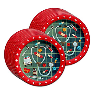 Medical- Doctor & Nurse Birthday Party Supplies Set Plates Napkins Cups Tableware Kit for 16