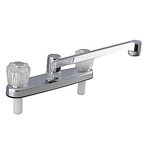 Westbrass D33228KIT-26 33" Double Bowl Stainless Steel Kitchen Sink Kit with 2-Handle Faucet, Soap Dispenser and Drain Strainers, Polished Chrome