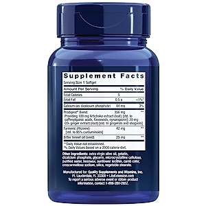 Life Extension Bloat Relief Helps Relieve Occasional Gas & Bloating After Meals, Post-Meal Comfort Support Turmeric, Artichoke & Ginger Extract, Fennel Seed Oil – Gluten-Free, Non-GMO - 60 Softgels