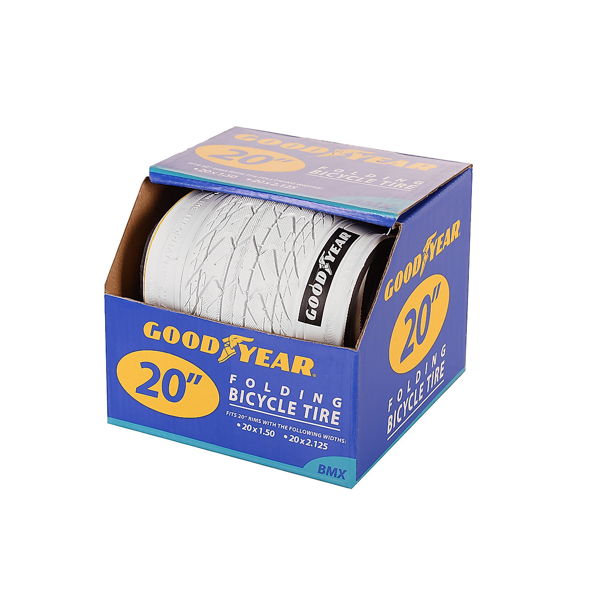 Goodyear Folding Bead BMX Bike Tire, 20 x 2.125, White