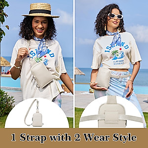 Haytijoe Small Crossbody Sling Bag for Women Travel Purses Anti Theft Cross Body Bag for Woman Fanny Packs(2-IN-1 Milky White)
