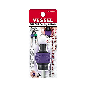 VESSEL BALL GRIP Carrying Bit Holder (Purple) No.QB-22VU QB22VU