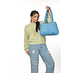 ROLANDO Dalia Women's Top-Handle Leather Handbag (Turquoise)