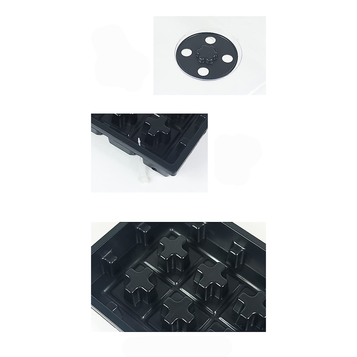 SHIYETA 24Cells -12 Grow Trays with Humidity Dome and Cell Insert - Mini Propagator for Seed Starting and Growing Healthy Plants Durable Reusable and Recyclable 2set