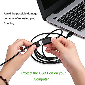 Besgoods USB Extension Cable, 2-Pack USB 2.0 6ft USB to USB Extension Cable Extender Cord - A Male to A Female USB Extension Cord with Gold-Plated Connector – Black