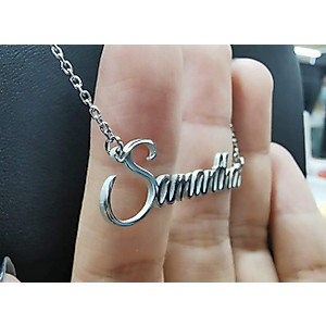 Name Necklace Personalized, Custom Made Nameplate Necklace Dainty Sterling Silver Gift for Mother Girlfriend