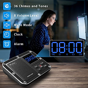 Solar Driveway Alarm Wireless Outside 1800ft Range, Outdoor Motion Sensor & Detector Driveway Alert System with Rechargeable Battery/Weatherproof/Mute Mode(1&1-Brown)