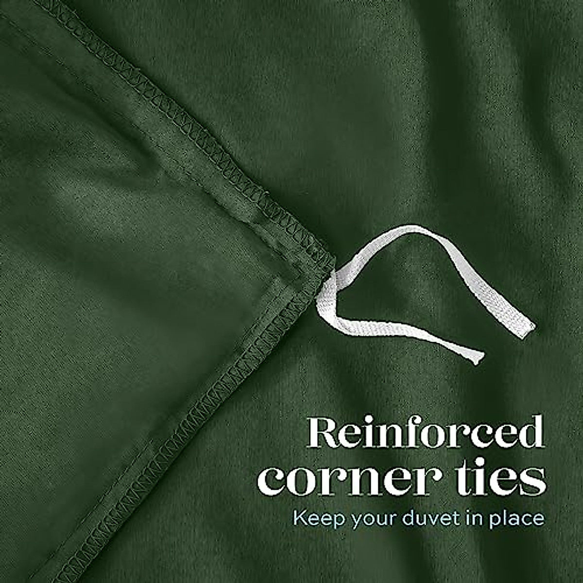 White Classic Avocado Dark Green Duvet Cover King Size Zipper Closure - Luxury Soft King Duvet Cover Set 3 Piece, 1 Duvet Cover 104x90 and 2 Pillow Shams | Comforter Not Included