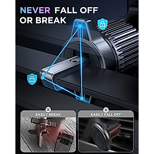 Magnetic Wireless Car Charger Mount, Compatible with MagSafe Car Mount Charger for iPhone 14 13 12 Pro Max Plus Mini, Auto Clamping (Power Supply not Included)