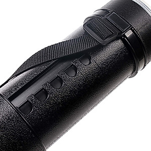 2-Pack Extendable Poster Tubes Expand from 24.5” to 40” with Shoulder Strap | Carry Documents, Blueprints, Drawings and Art | Black Portable Durable Round Storage Cases with Lids and Labels