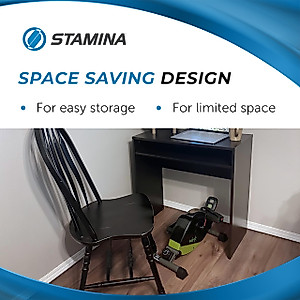 Stamina Wirk Under Desk Exercise Bike - Fitness Bike with Smart Workout App - Mini Elliptical Under Desk Bike for Home Workout