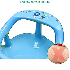 CAM2 Baby Bath Seat Non-Slip Infants Bath tub Chair with Suction Cups for Stability, Newborn Gift, 6-18 Months (Blue)…