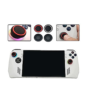 Joystick Replacement Cap Thumb Grip for Rog Ally Gaming Console, Silicone Joystick Cap Analog Stick Cap, 3D Analog Cap Skin Replacement Part (Pack of 4)