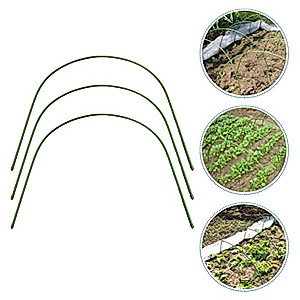 Cabilock Metal Holder 3 Pcs Garden Greenhouse Hoops for Plant Cover Support Gardening Houses Tunnel Support Frame Garden Stakes for Fabric Covers Netting Raised Beds Shelf Plants