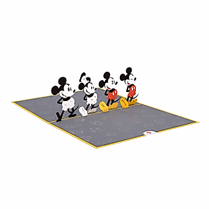 Lovepop Disney's Mickey Through the Years Pop Up Card, Disney Card, Birthday Card, Mickey Mouse Card, Greeting Card, 3D Card, Birthday Card for Kids