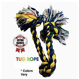 JJD USA Dog Rope Toys (Rope only) Muscle Builder Strong Dog Rope Toy and a for Pitbull & Medium to Large Dogs Outdoor Hanging Exercise Rope Pull & Tug of War Toy Bully