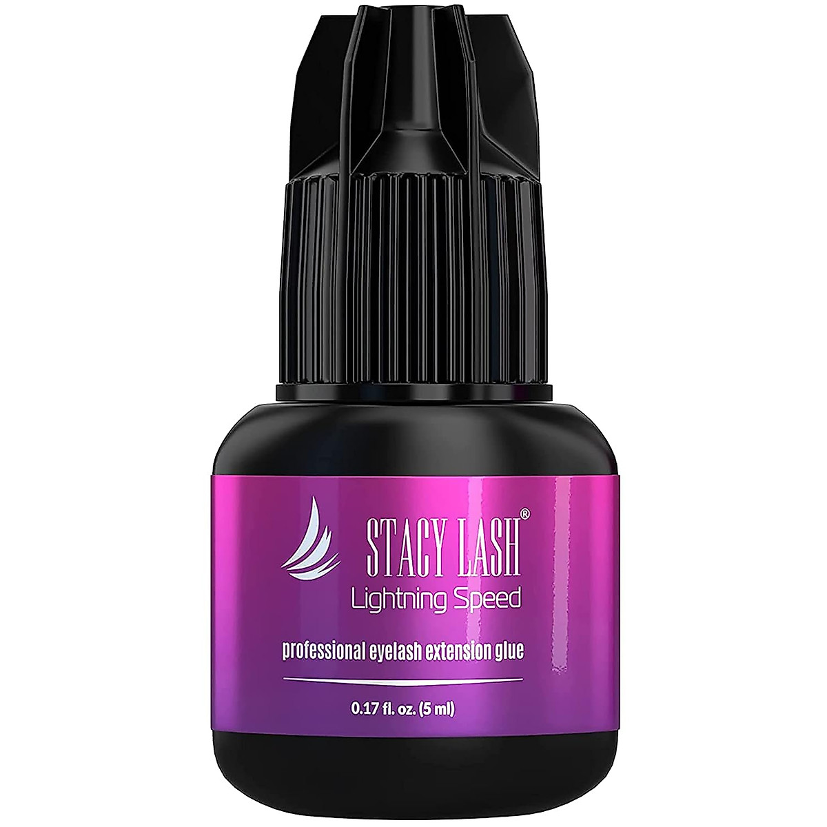 Lightning Speed Eyelash Extensions Glue – Stacy Lash 5ml /0.17 fl.oz / 0.3 Sec Dry/Retention – 6-8 Weeks/Black Adhesive/Professional Supplies