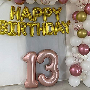 Number Balloon 60 Rose Gold 40 Inch Foil Balloon Big Giant Jumbo Birthday Party Decorations Foil Mylar Helium Numbers Balloons for Men Women 60th Anniversary Event